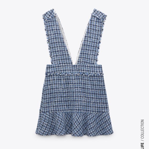 Zara | Dresses | Zara Texture Pinafore Dress | Poshmark